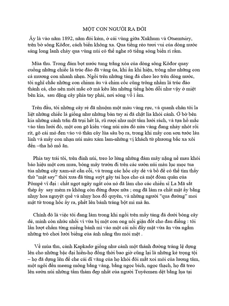 M T Con Ngư I Ra Đ I | PDF