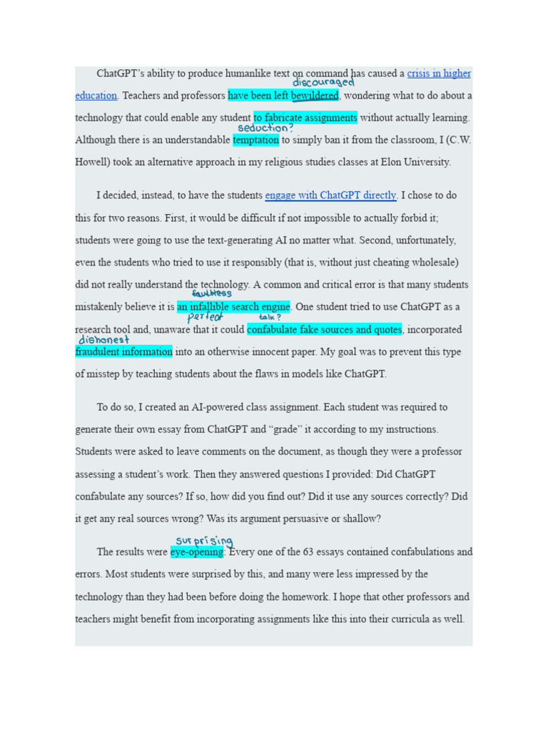 To Educate Students About AI, Make Them Use It | PDF | Intelligence (AI) & Semantics ...