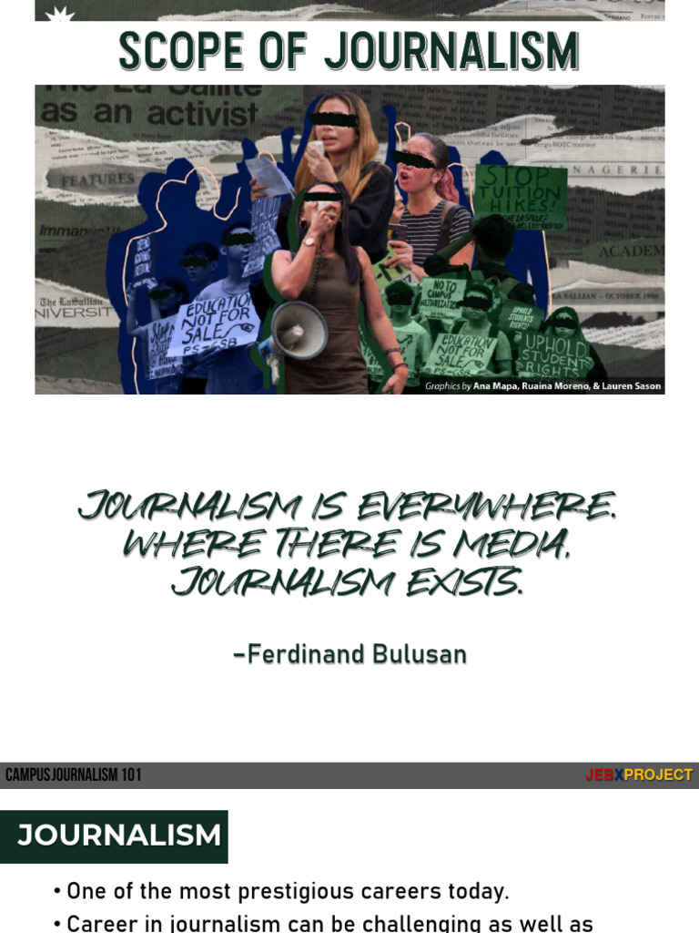 CJ L3 Scope of Journalism | PDF | News Media | Journalism