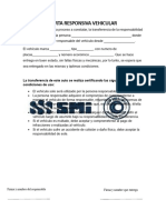 Carta Responsiva de Resguardo de Vehiculo Motor | PDF | Vehículos de ...