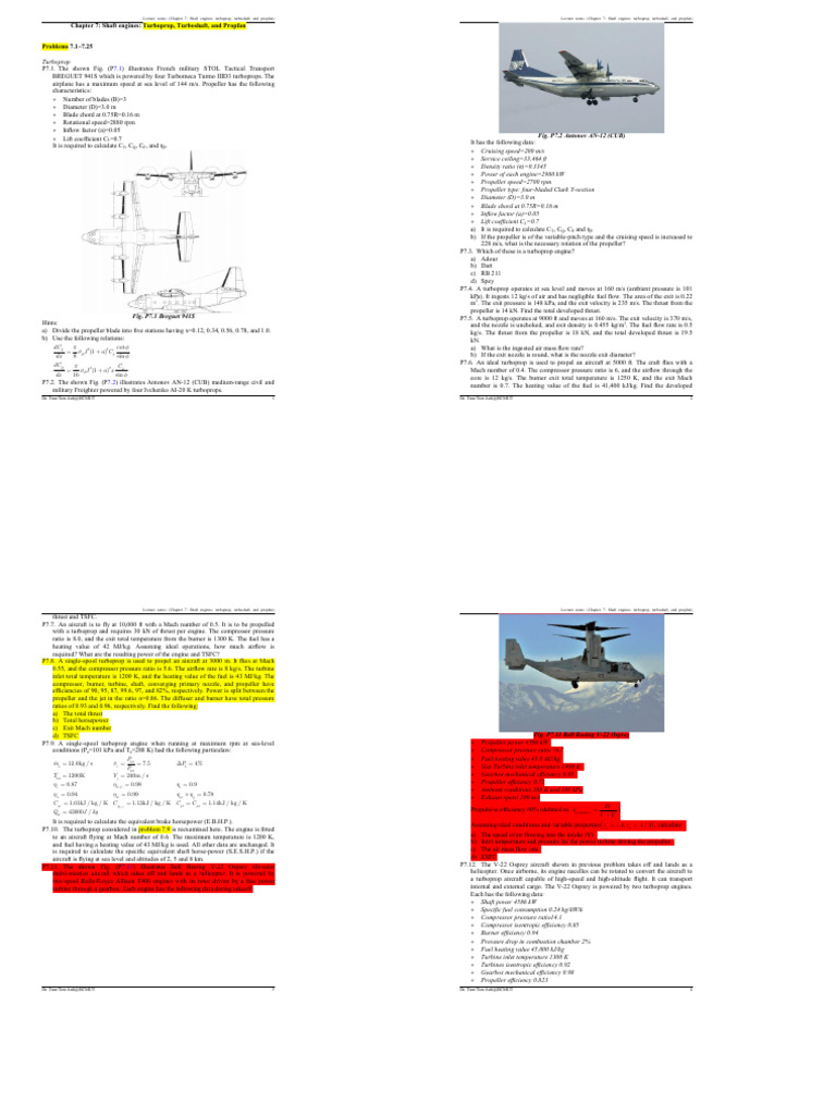 Turboprop, Turboshaft, and Propfan Overview | PDF | Gas Turbine | Engines