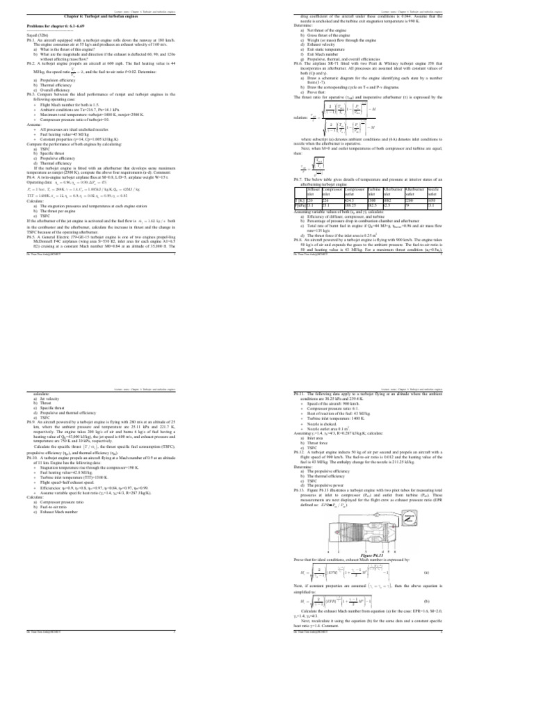 6 Turbojet & turbofan_problems_unlocked | PDF | Jet Engine | Engineering