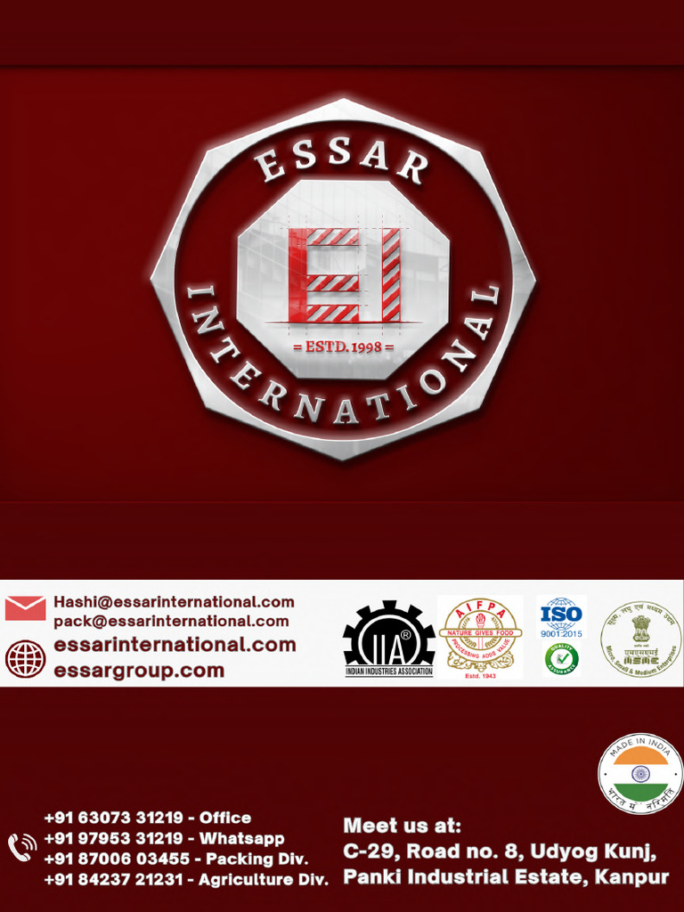 Essar International Kurkure Corn Puff Pouch Packing Machine | PDF