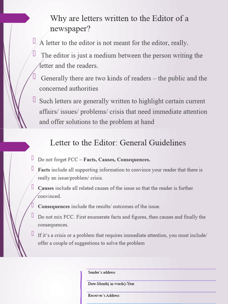 Writing Letters to the Editor | PDF | Justice | Crime & Violence