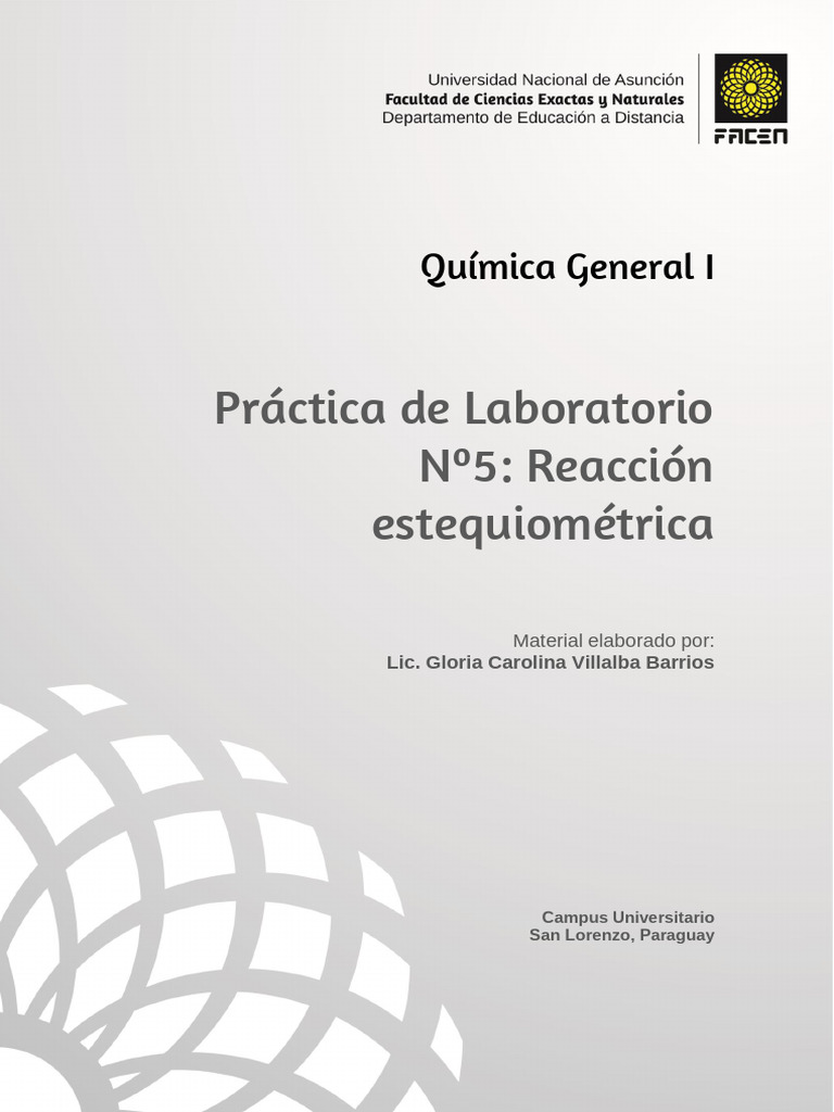 QGI - Reacción Estequiometrica | PDF | Estequiometría | Cobre