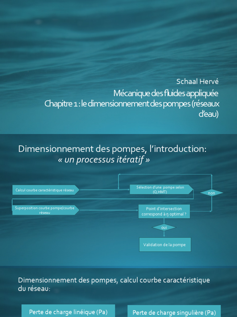 Cours Dimensionnement Pompe 2 | PDF | Technologies du gaz | Génie chimique