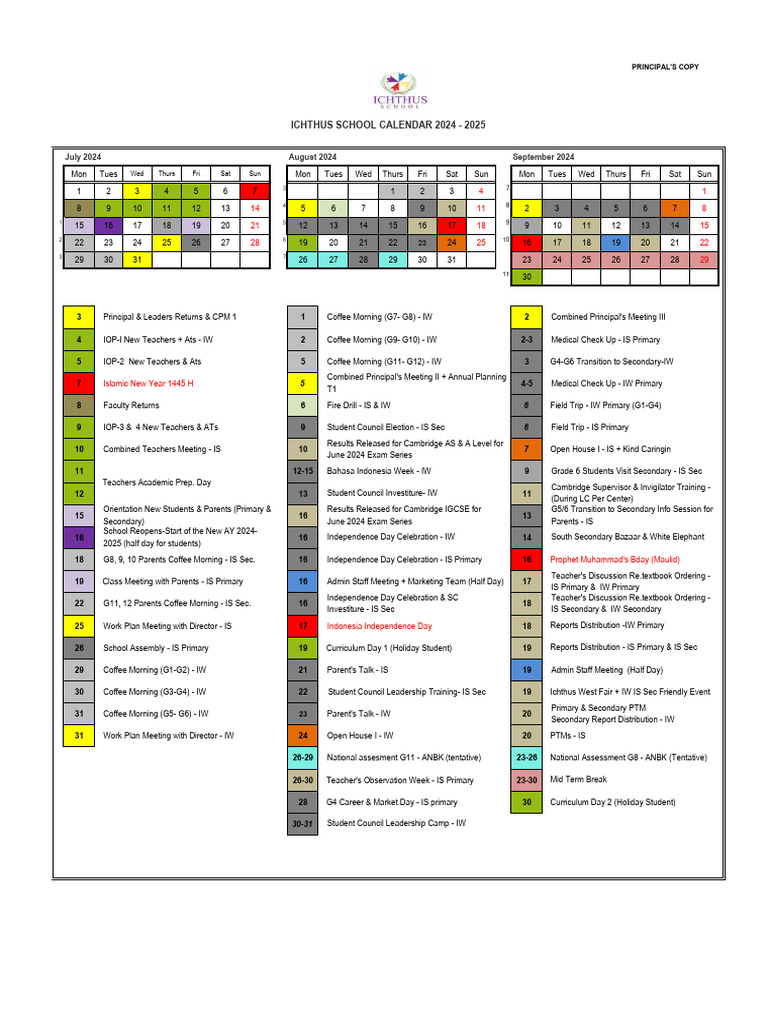 AY 24-25 CALENDAR - DRAFT 26 March 2024 | PDF | Schools