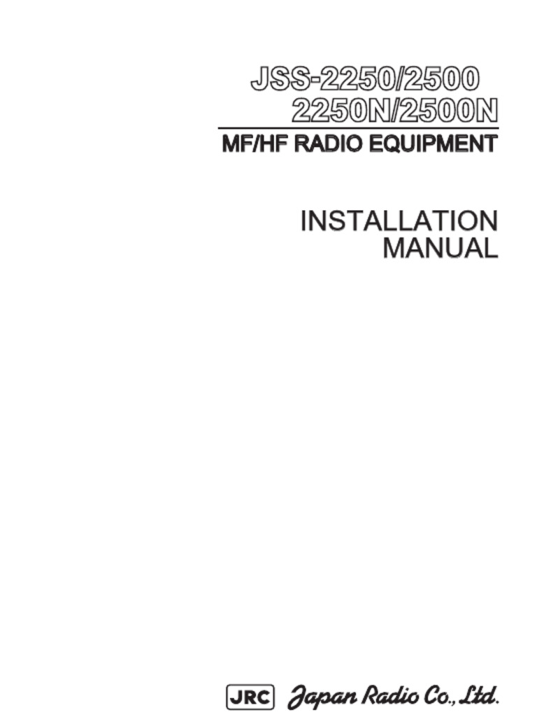 JSS-2250 Installation Manual | PDF | Cardiopulmonary Resuscitation ...