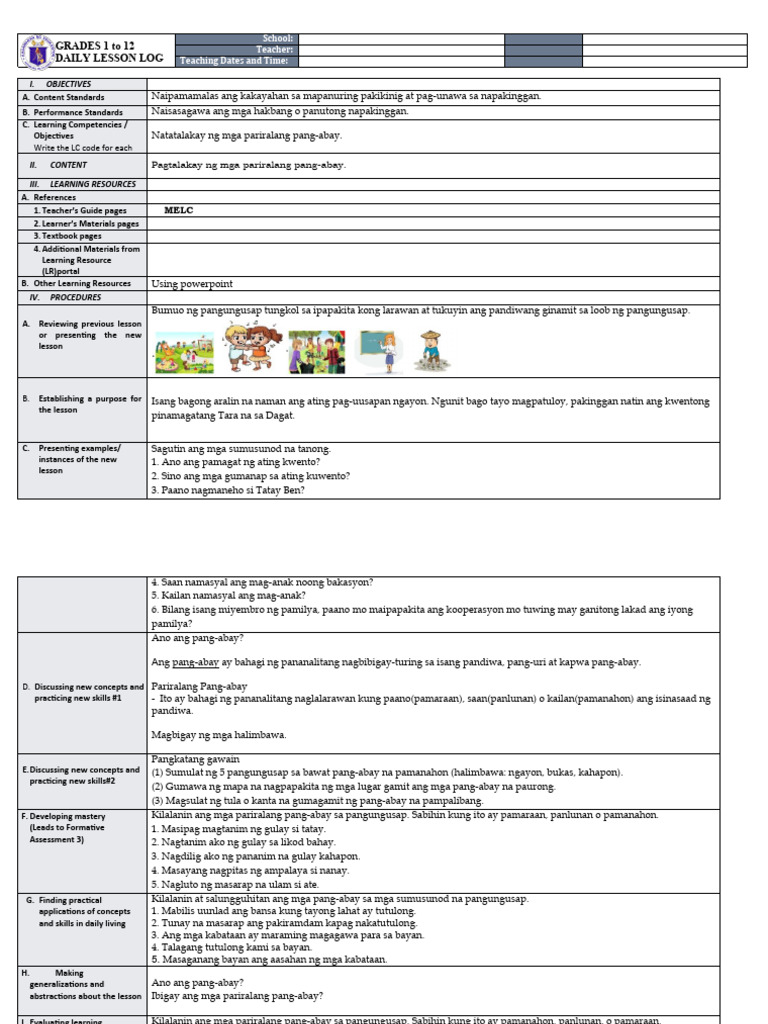 FILIPINO - Q3-W1 Day2 | PDF