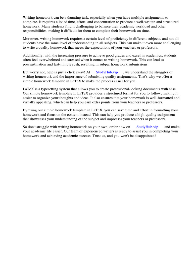 Simple Homework Template Latex | PDF | Thesis | World Wide Web
