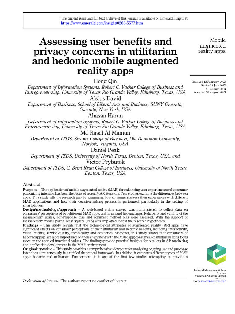 Bài 6 | Download Free PDF | Augmented Reality | Privacy