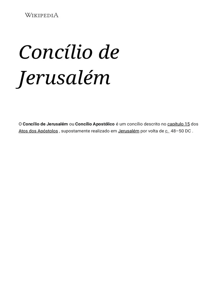Council of Jerusalem | PDF | Conteúdo bíblico | Fés religiosas