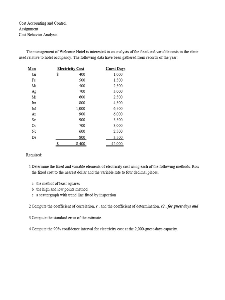 Assignments Worksheet | PDF | Cost Of Goods Sold | Business