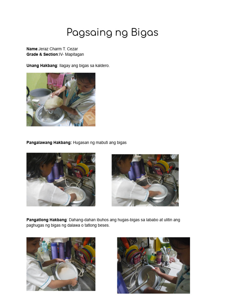 Pagsaing NG Bigas | PDF