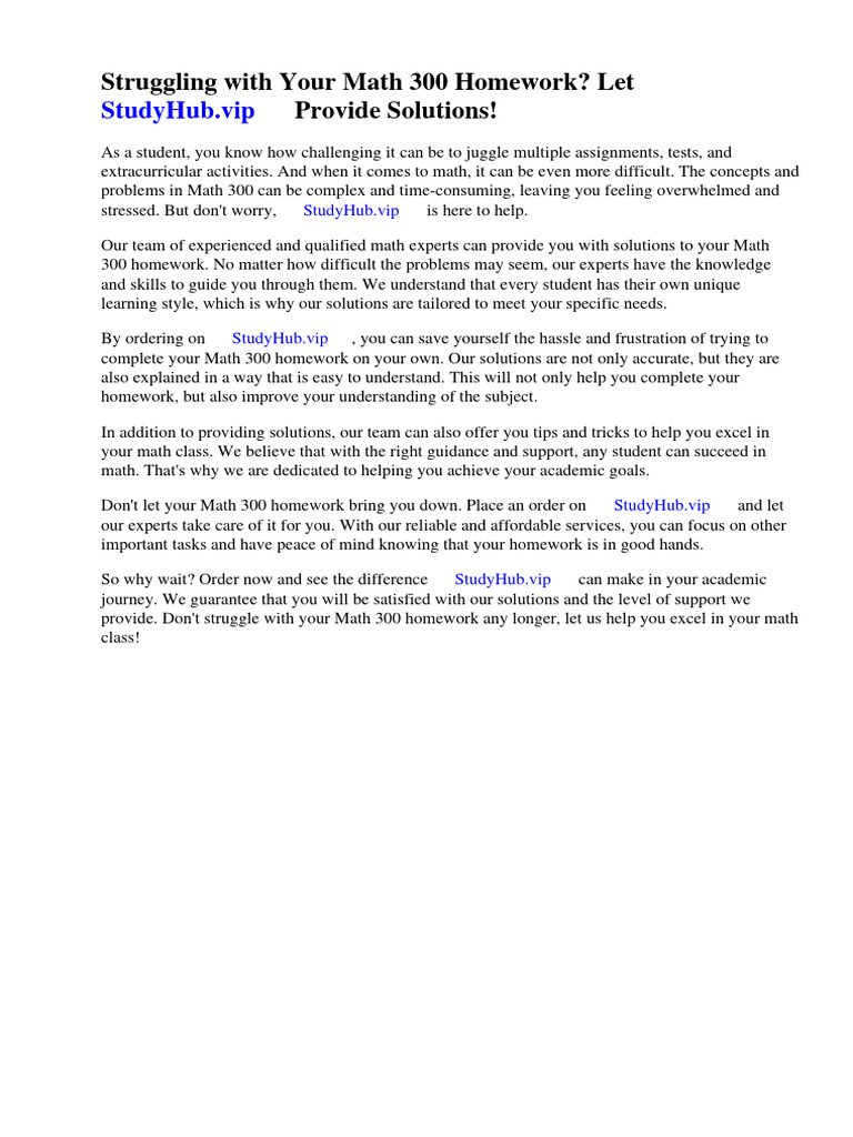 Math 300 Homework Solutions Pdf Homework Differential Equations