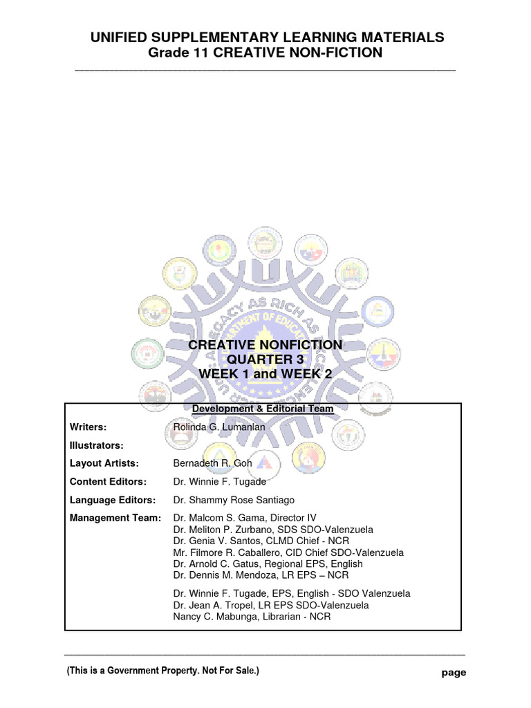 Exploring Creative Nonfiction Techniques | PDF | Creative Nonfiction ...