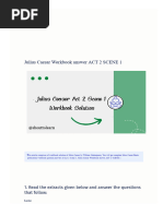 Icse Julius Caesar Act 1 Scene 1,2,3 QUESTIONS | PDF | Julius Caesar