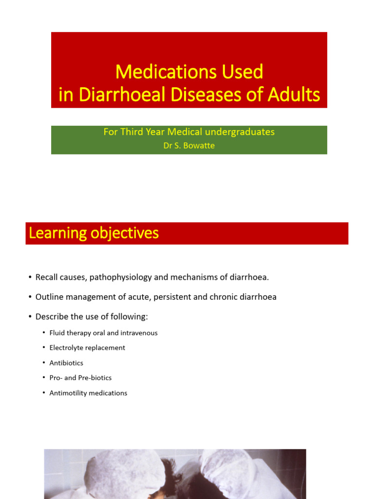 Medications Used in Diarrhoea | PDF | Diarrhea | Dehydration