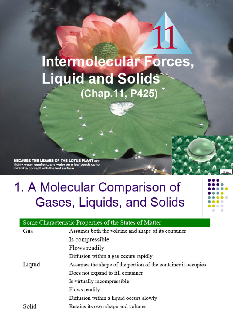 Intermolecular Forces, Liquid and Solids | PDF | Intermolecular Force | Liquid Crystal
