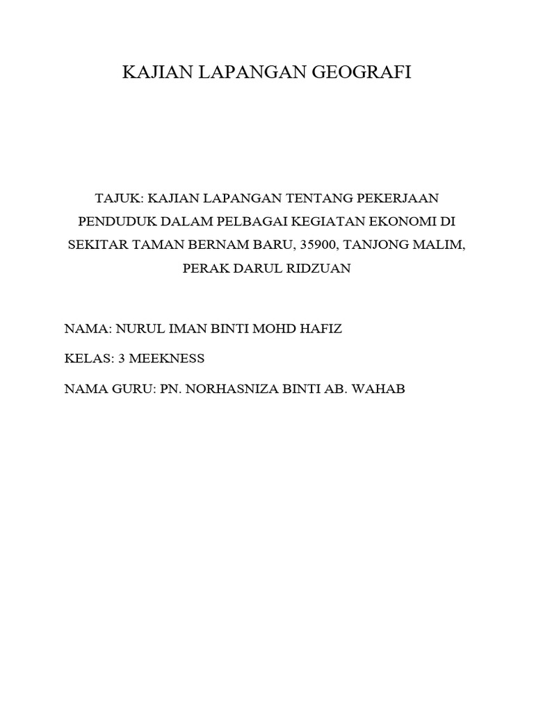 Kerja Kursus Geo | PDF