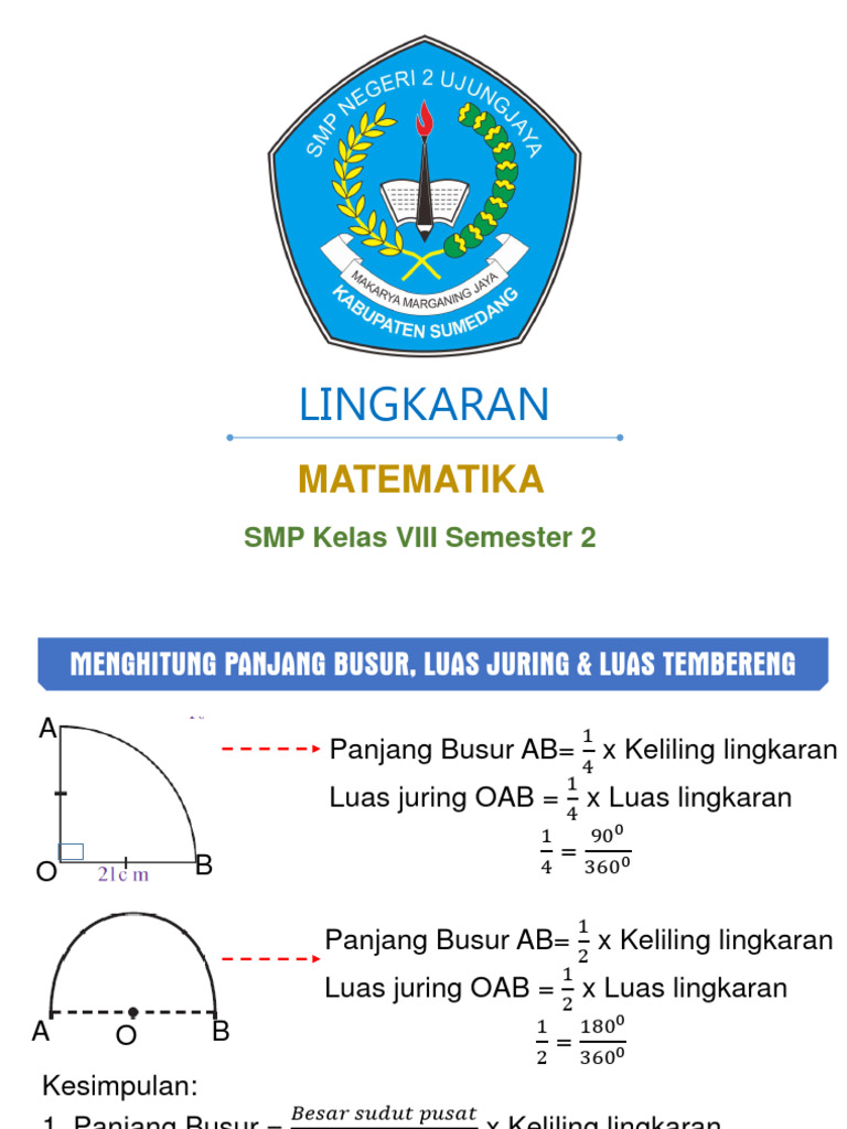 Soal Panjang Busur dan Luas Juring | PDF