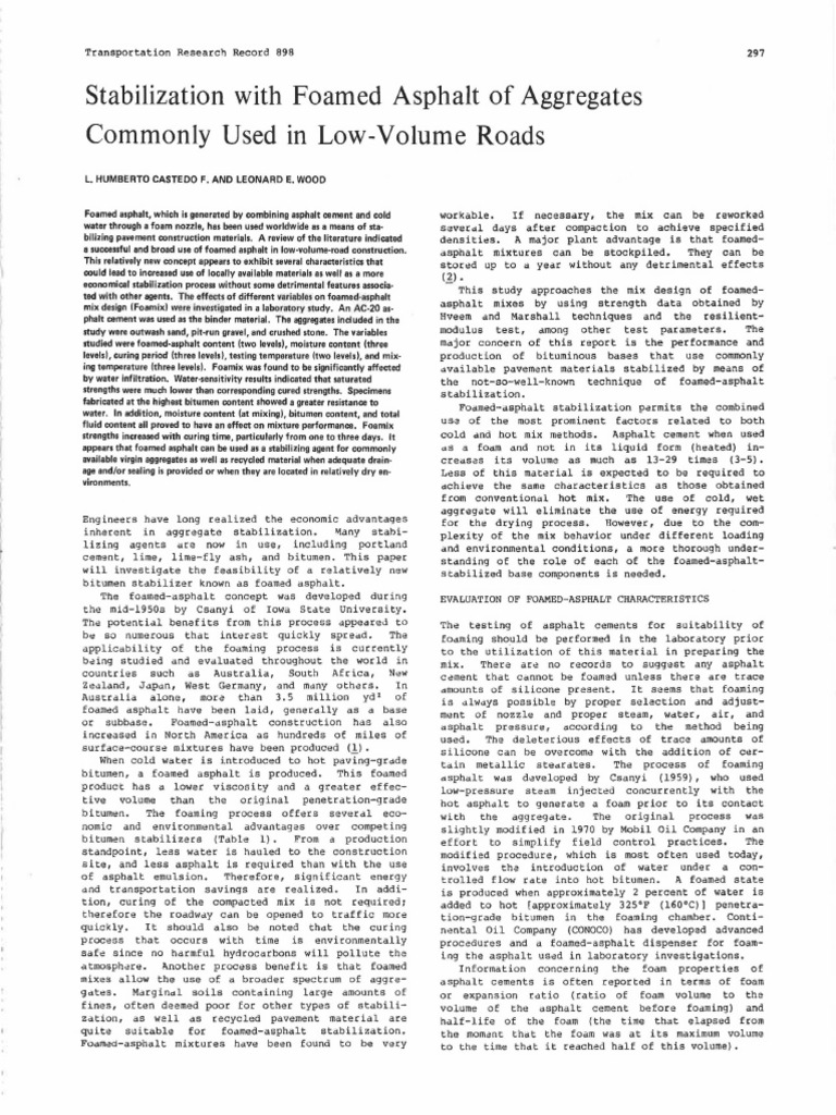 Stabilization With Foamed Asphalt of Aggregates Commonly Used in Low ...