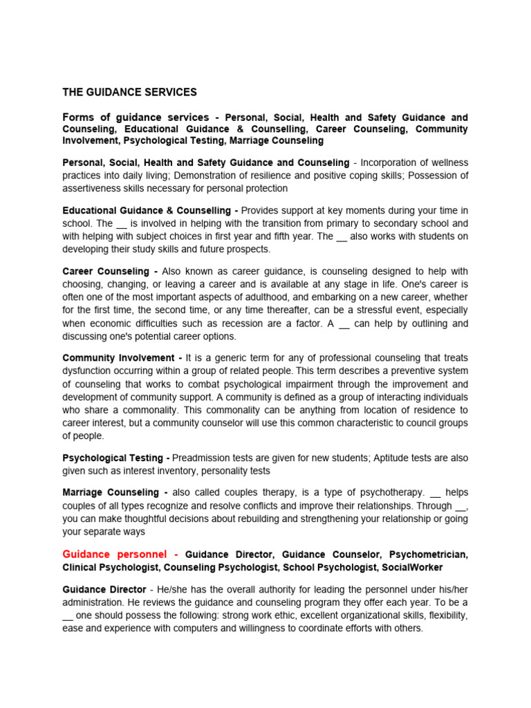 Module 3 Guidance and Counseling | PDF | Psychotherapy | Counseling ...