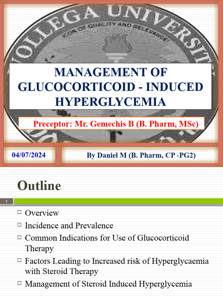 Management of Glucocorticoid-Induced Hyperglycemia | PDF ...