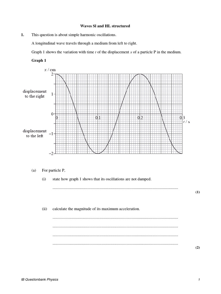 Waves SL and HL MCQ Structured | PDF | Waves | Pendulum