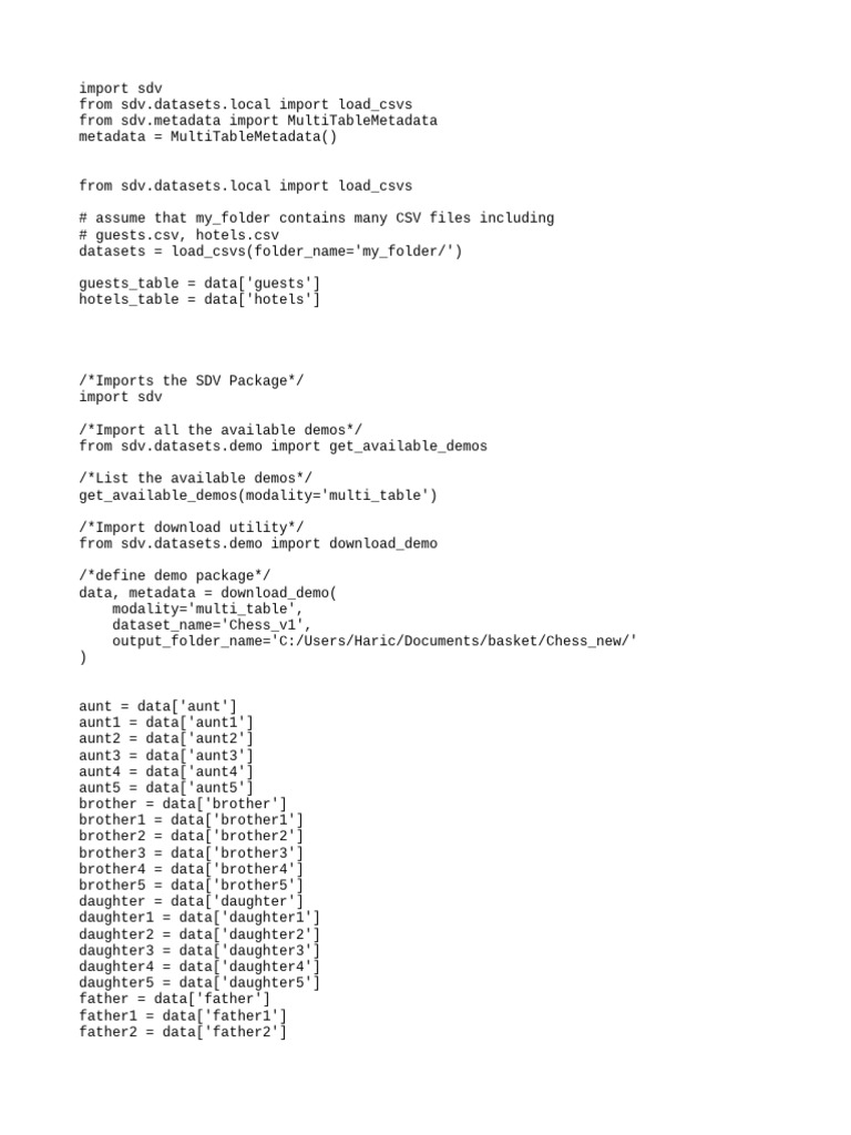 Import SDV | PDF | Comma Separated Values | Metadata