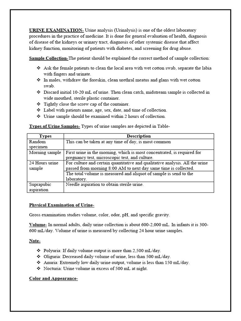 Clinical Pathology (Urin and Feces) 4semester | PDF | Urine | Clinical ...