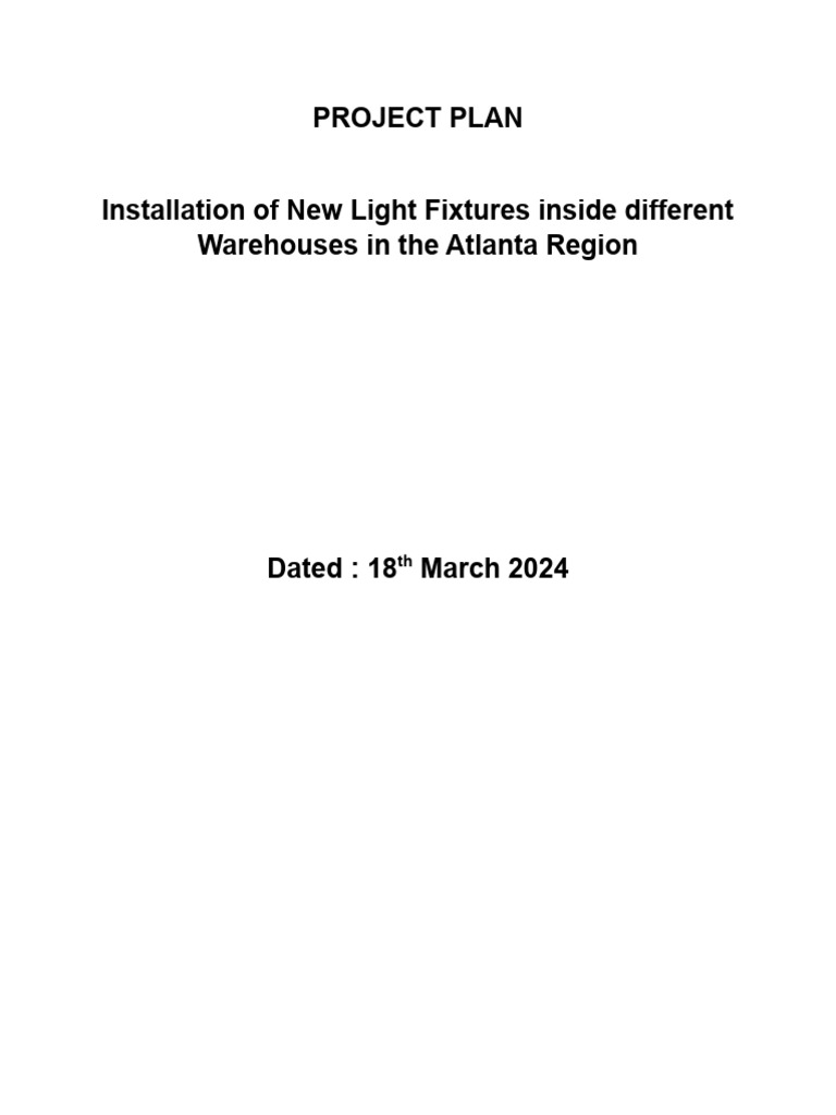 Project Plan | PDF | Project Management | Risk Management