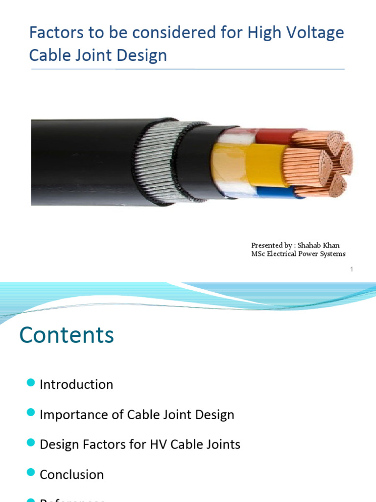 Factors To Be Considered For High Voltage Cable Joint Design | PDF ...