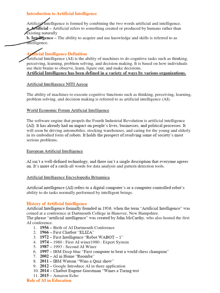 Introduction To Artificial Intelligence | Download Free PDF ...