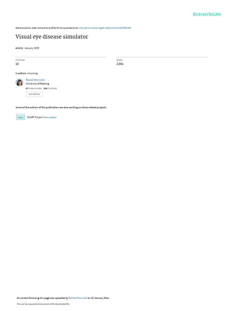 Visual Impairment Simulation | PDF | Visual Impairment | Image Editing