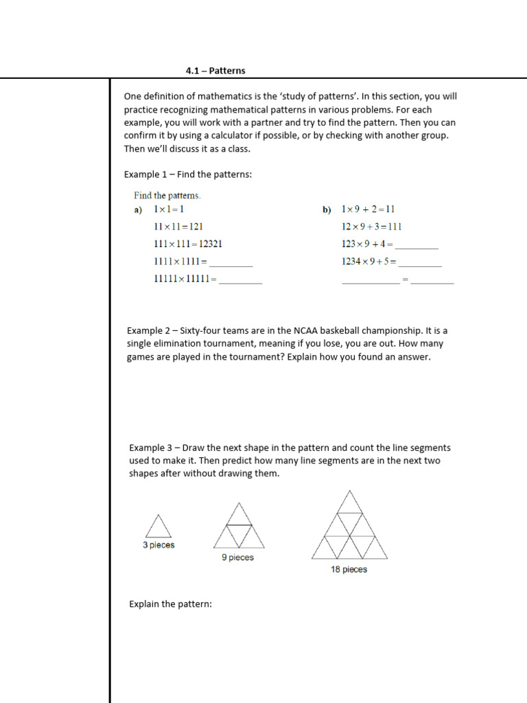 CH 4 Notesfom | PDF | Deductive Reasoning | Pattern