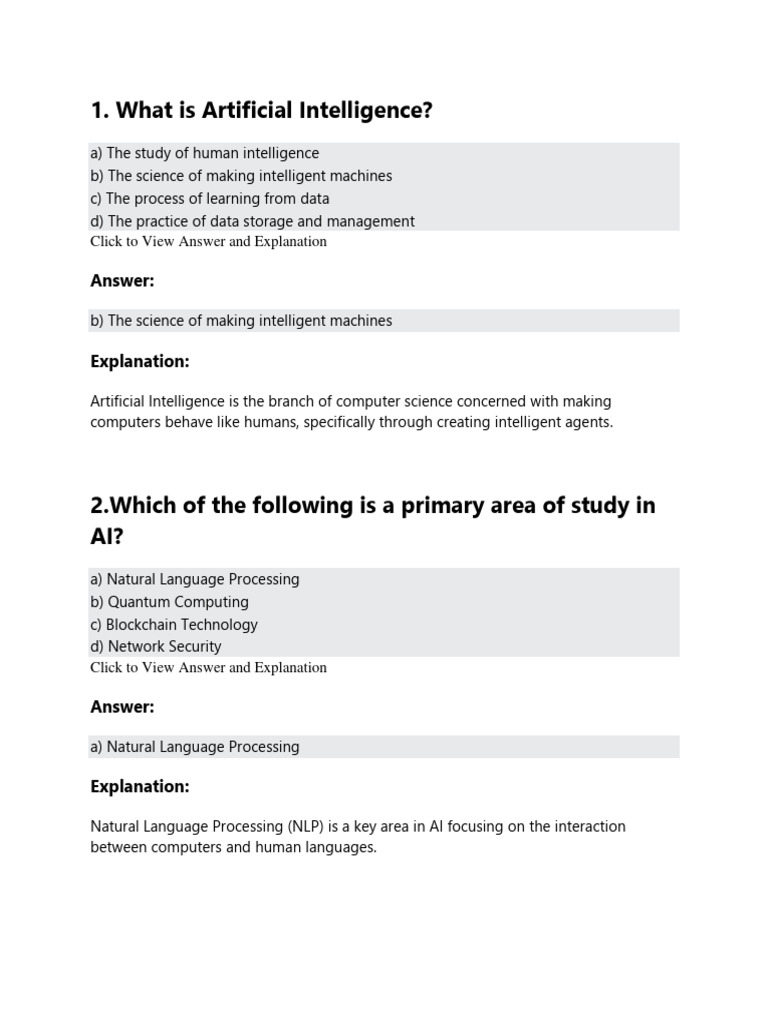 Prelim Exam Question Bank Final | PDF | Artificial Intelligence | Intelligence (AI) & Semantics