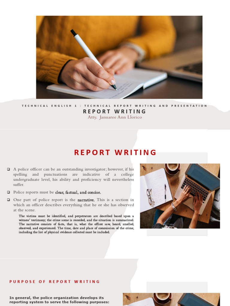 Technical Report Writing | PDF | Paragraph | Police Technical Report Writing | PDF | Paragraph | Police