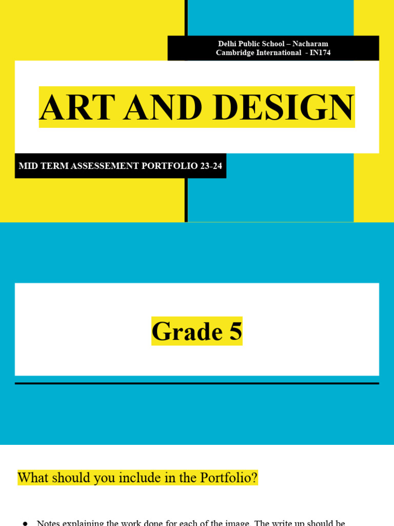 Grade 5-8 Art Portfolio Guidelines | PDF | Learning | Knowledge