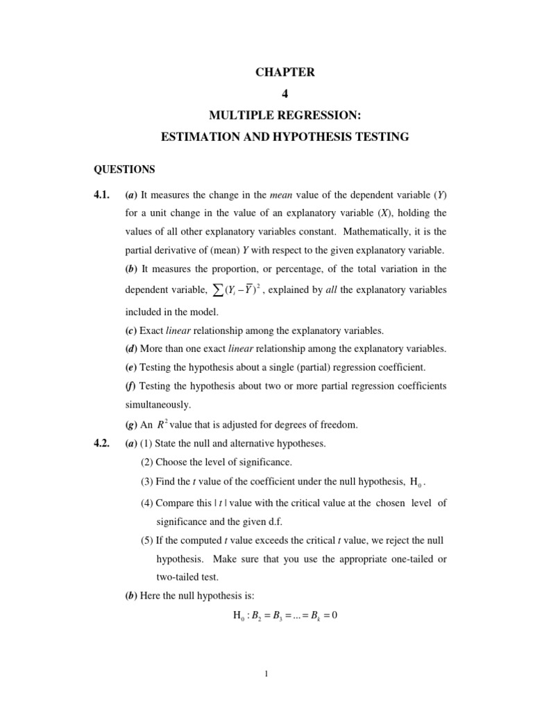 EE4 Ch04 Solutions Manual | PDF | Errors And Residuals | Coefficient Of Determination