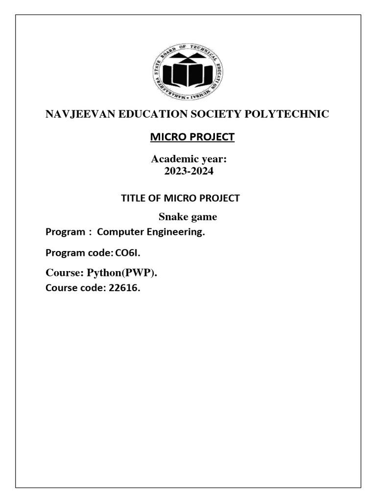 Python Microproject | PDF | Python (Programming Language) | Information Python Microproject | PDF | Python (Programming Language) | Information