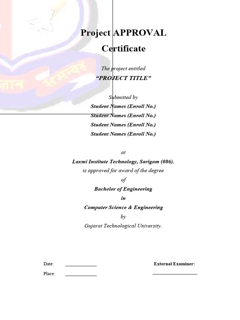 Cse Certificate Approval Pdf