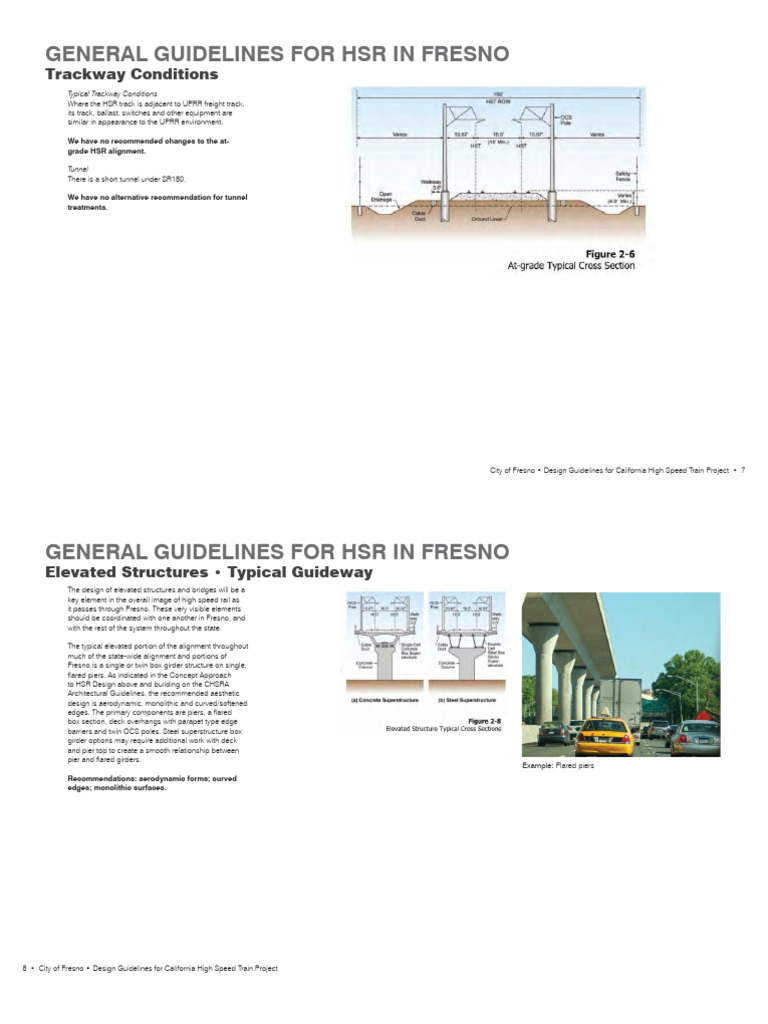 Fresno High-Speed Rail Design Guidelines | PDF | Wall | High Speed Rail