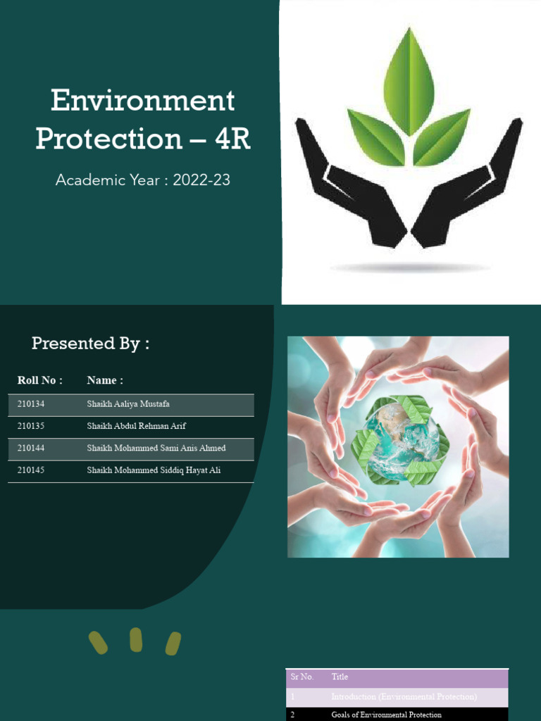 On "Environment Protection - 4R" | PDF | Recycling | Waste