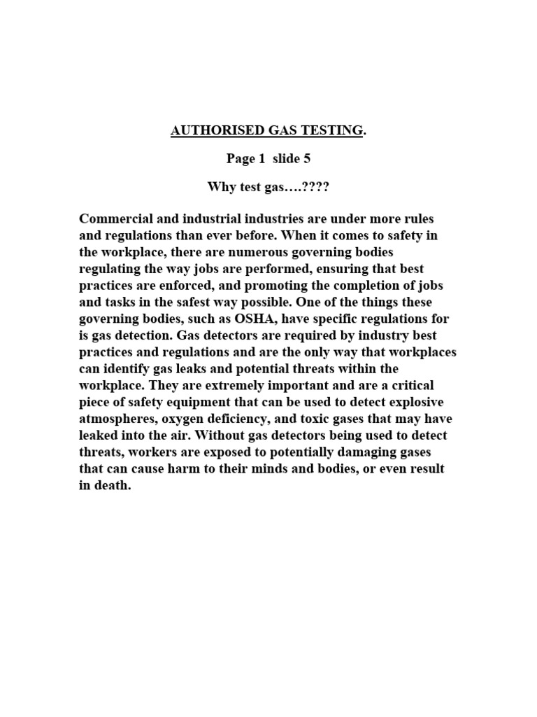 Authorised Gas Testing Pdf Combustion Fires