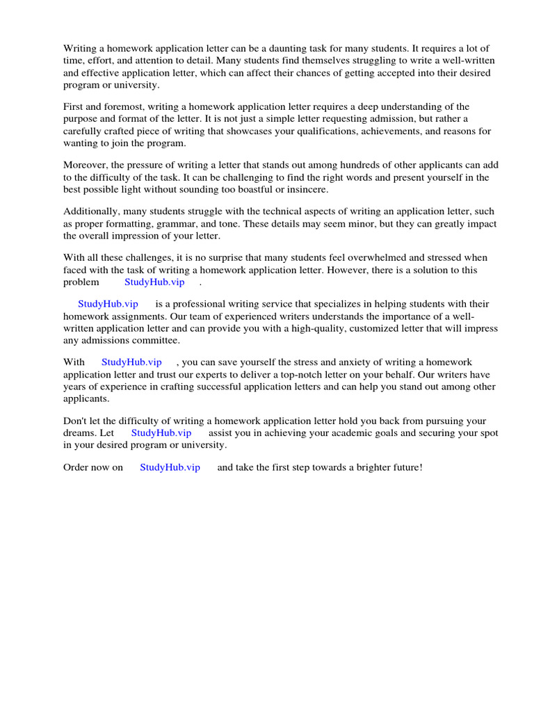 Application Letter Homework | PDF | Résumé | Application Software