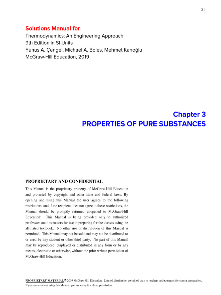SI Thermo 9e SM Chap03 | PDF