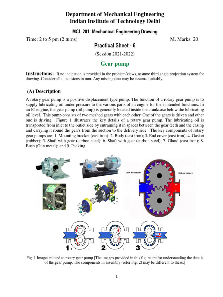 6 Lab8 Gear Pump Pdf Pump Gear