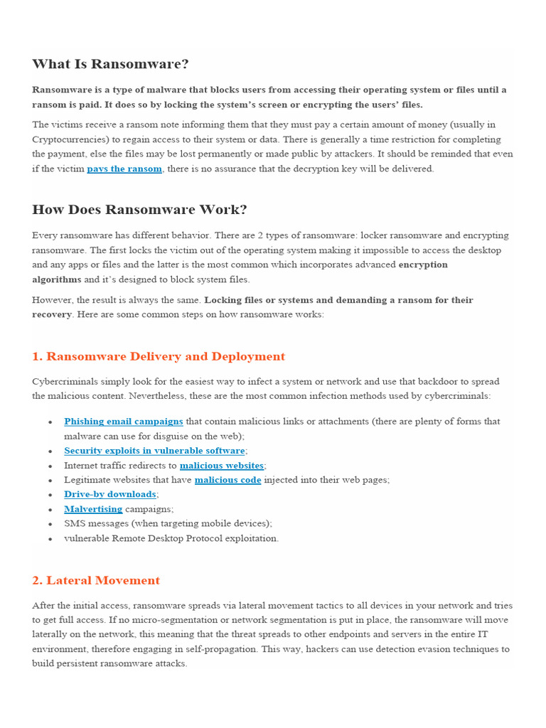 What is Ransomware | PDF | Ransomware | Malware