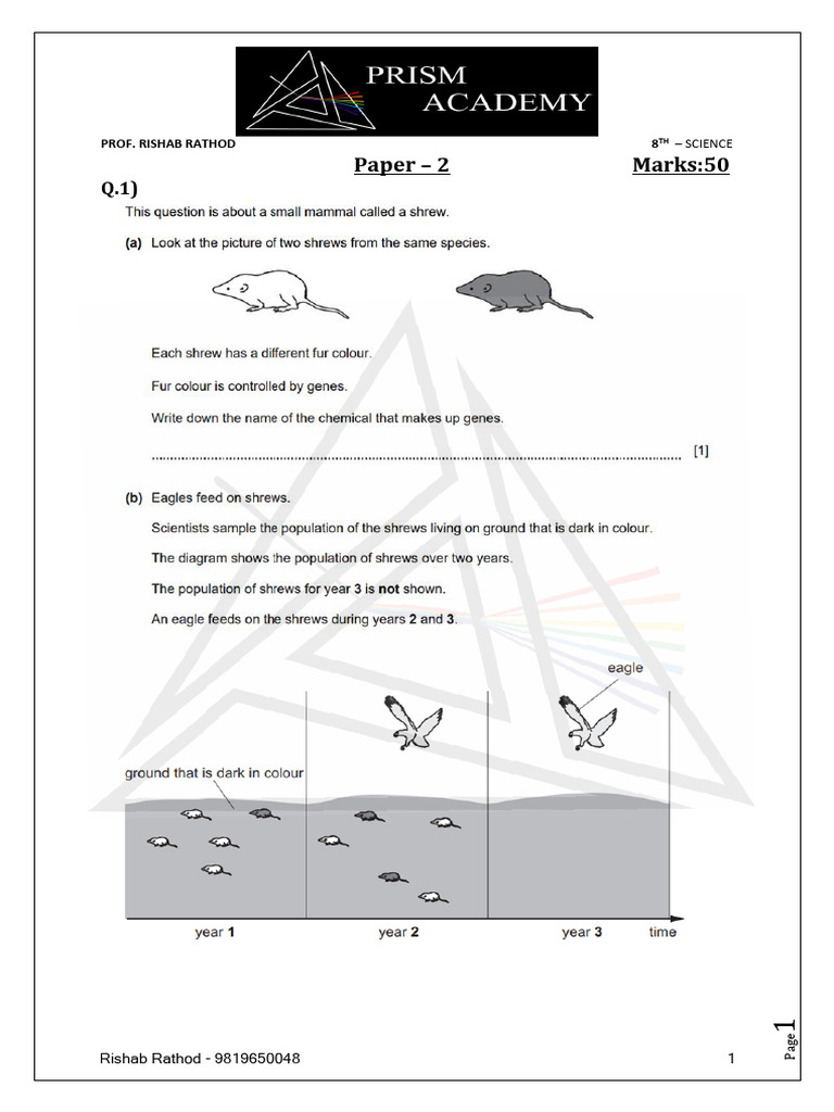 Sci-Checkpoint Paper 2 - 05-04-2024 | PDF